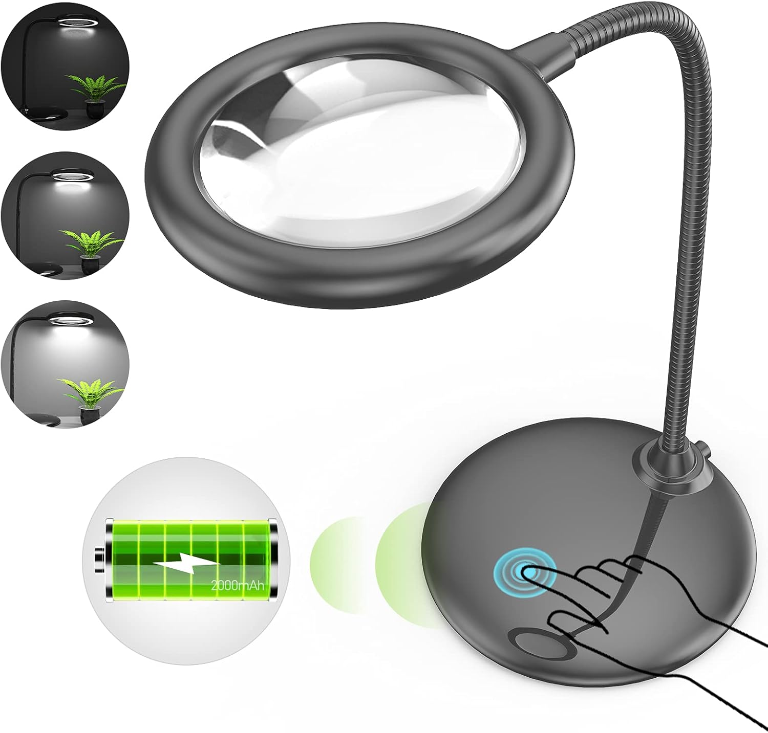 Buy 5X Rechargeable Magnifying Glass With Light And Stand KACIOPOO Buy 5X Rechargeable Magnifying Glass With Light And Stand KACIOPOO