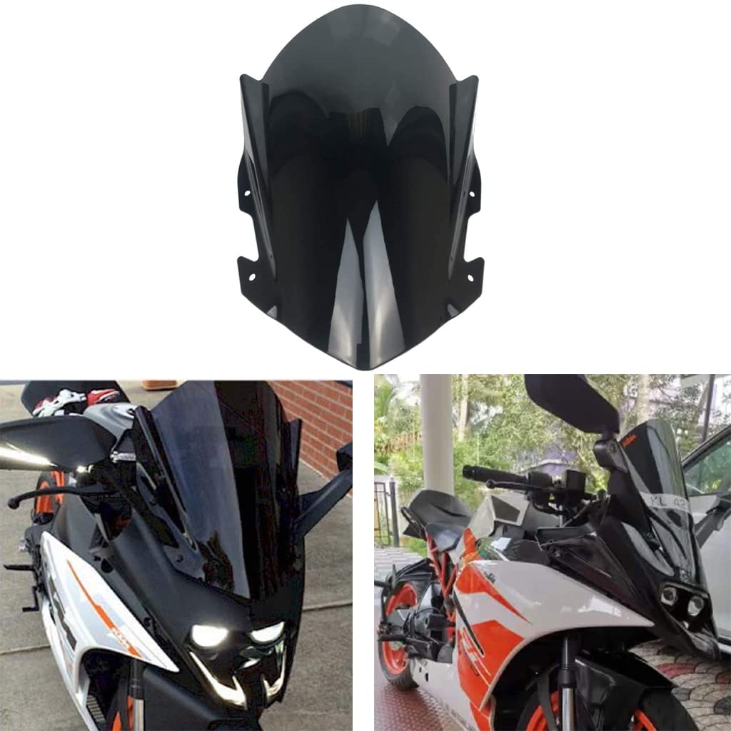 OZANGO Bike Visor Glass Windshield Black for KTM RC-125-200-390 ...