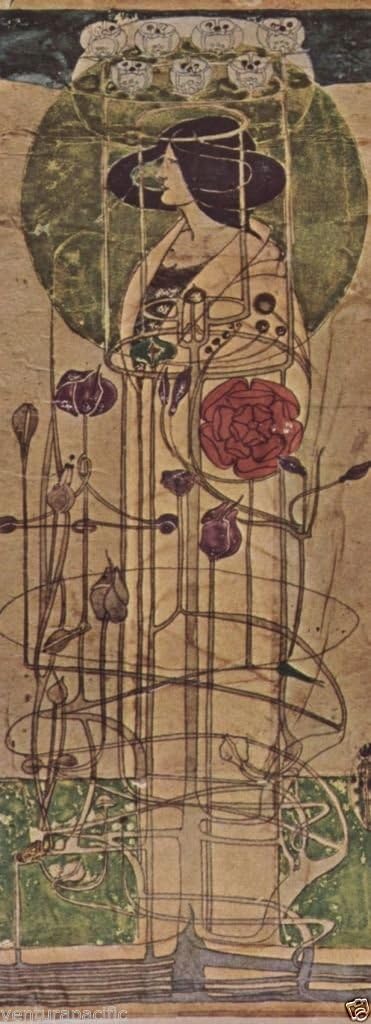 Amazon.com: Charles Rennie Mackintosh Art Nouveau Woman Circa 1900 ...