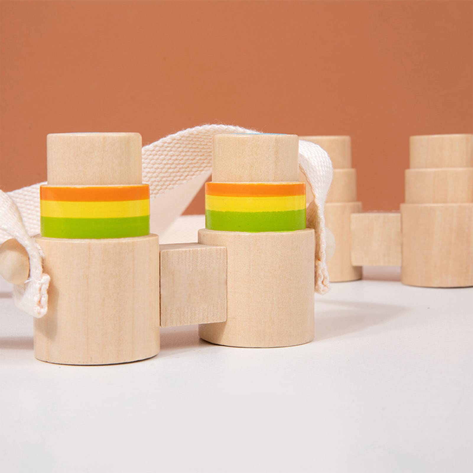 Snapklik.com : Alomejor Kids Wooden Binoculars Low Chromatic Aberration ...
