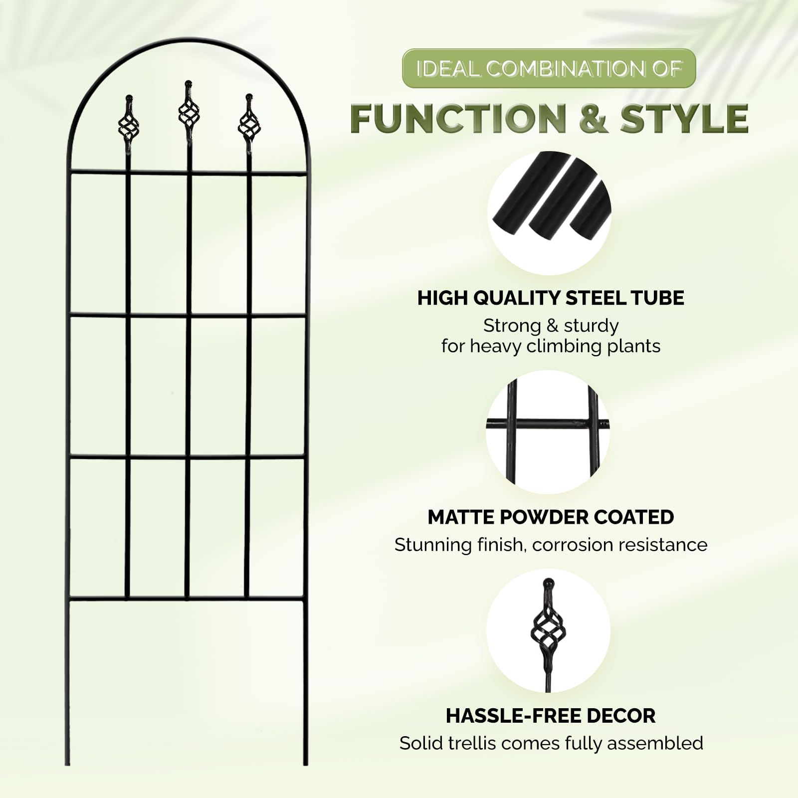 Snapklik.com : Idzo Decorative Metal Trellis For Climbing Plants Outdoor