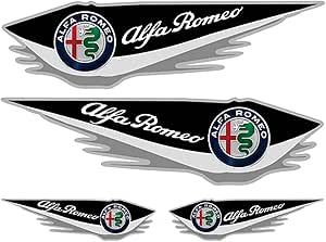 Amazon.com: YLSHBB Car Emblem for Alfa Romeo, Emblem Badge Stickers ...