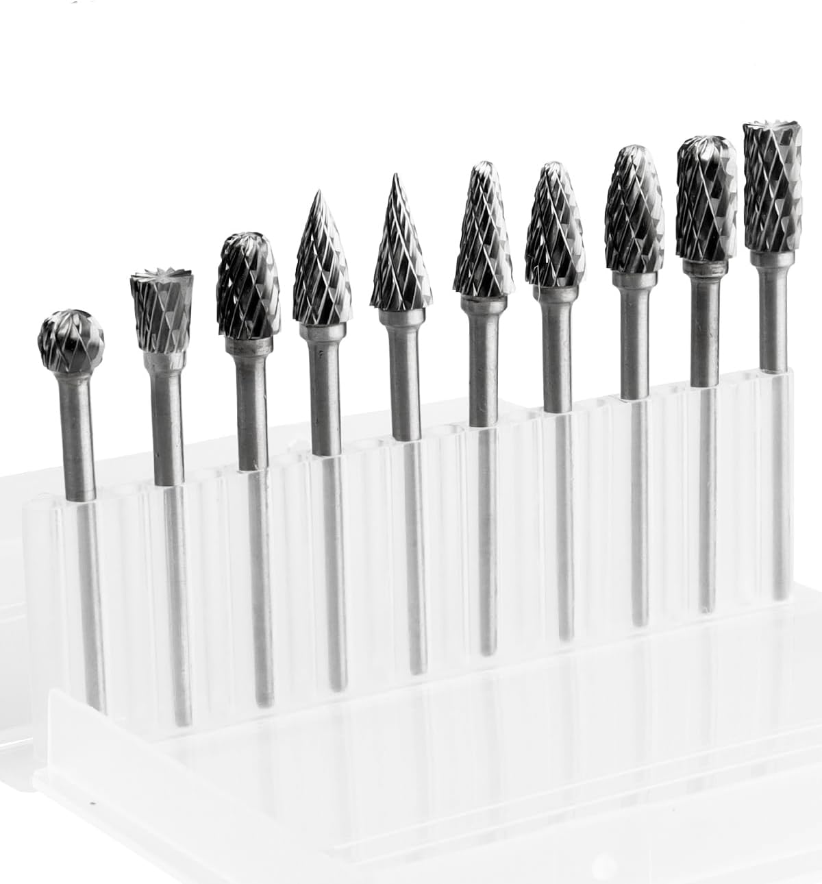 Amazon.com: Carbide Burr Set 1/4" Shank – 10 Pcs Double Cut Die Grinder ...