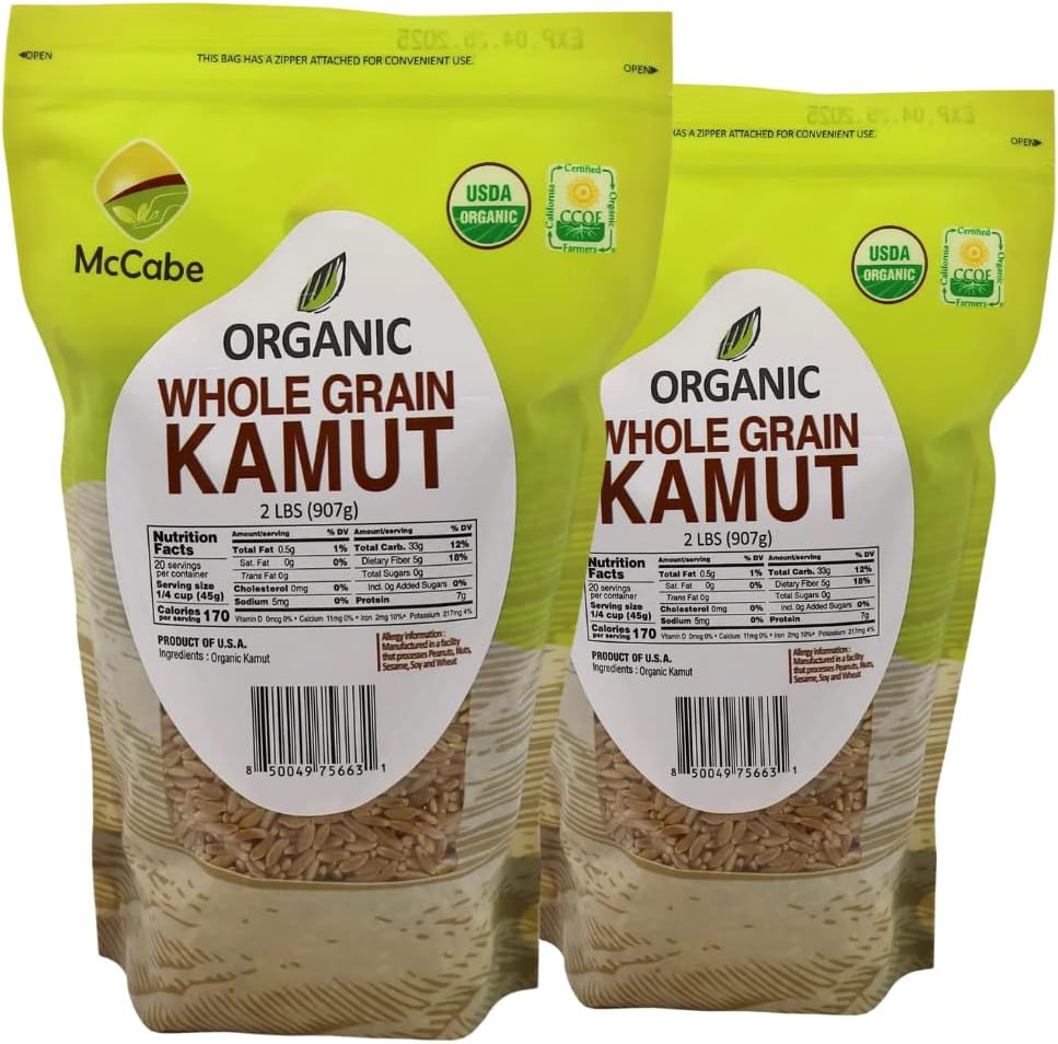 Amazon.com : McCabe Organic Kamut - Kamut Grain Khorasan Wheat Berries | USDA and CCOF Certified ...