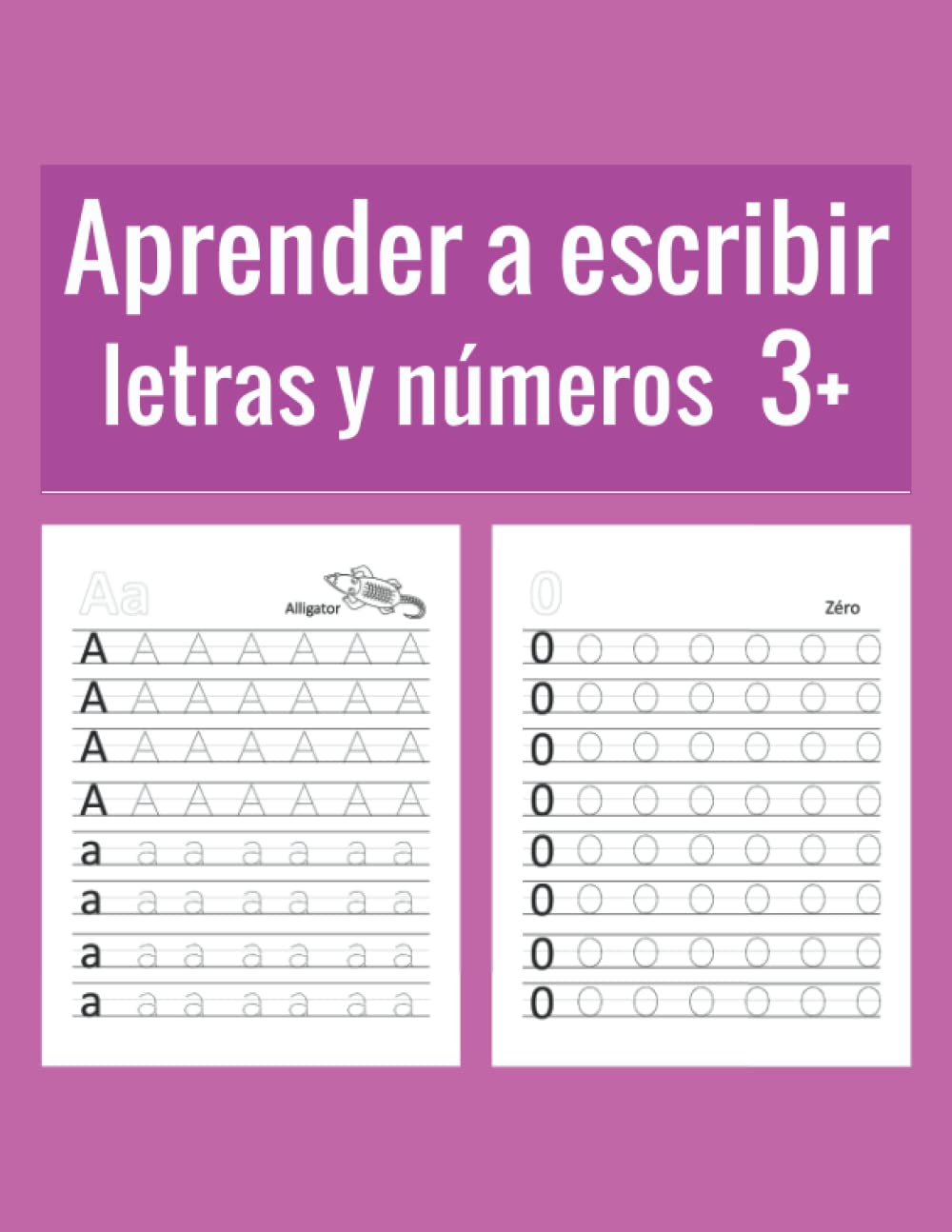 Buy aprender a escribir letras y números --Funda rosa: libro para ...