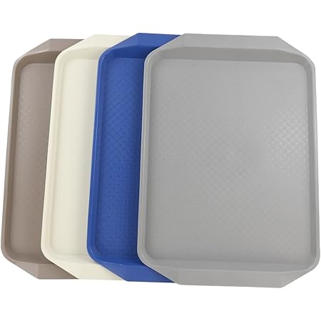 Amazon.com: Anbers Grey Plastic Serving Tray/Cafeteria Fast Food Tray ...