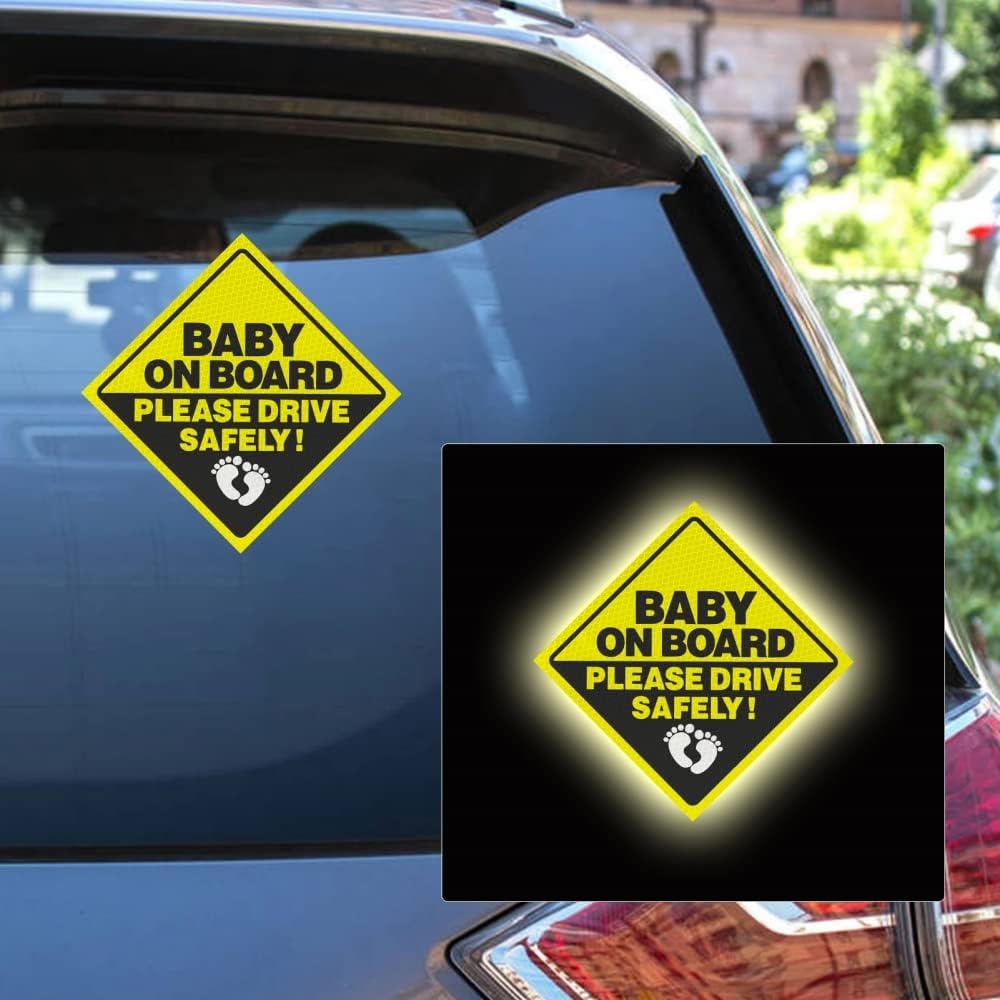 Amazon.com: 2Pack Baby On Board Sticker for Cars- Please Drive Safely ...