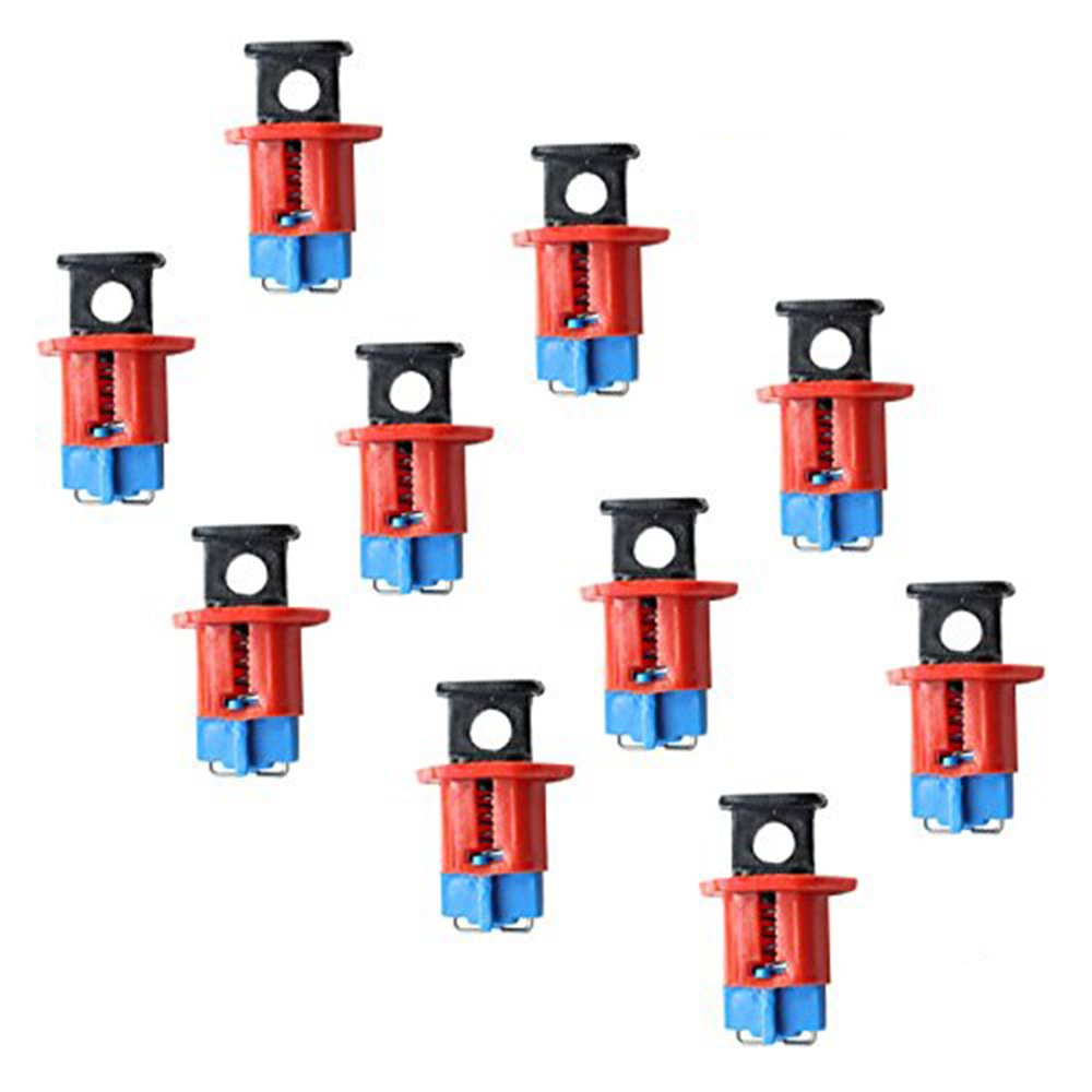 Leaderman Set of 10 MCB Push Pin Isolation Locks Lockout Off Devices ...