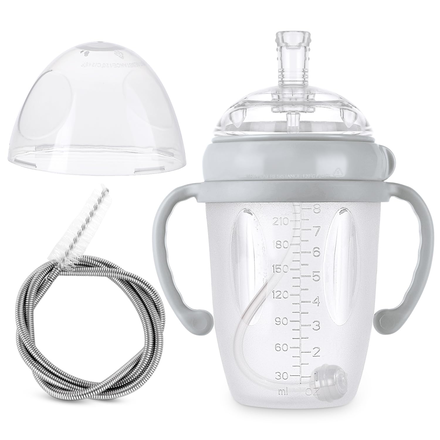 Amazon.com : haakaa Weighted Straw Sippy Cup for 6+ Month Old, Silicone ...