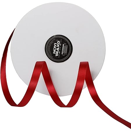 Amazon.com: MYUREN 3/8 Inch Solid Satin Ribbon Red Double Face Satin ...