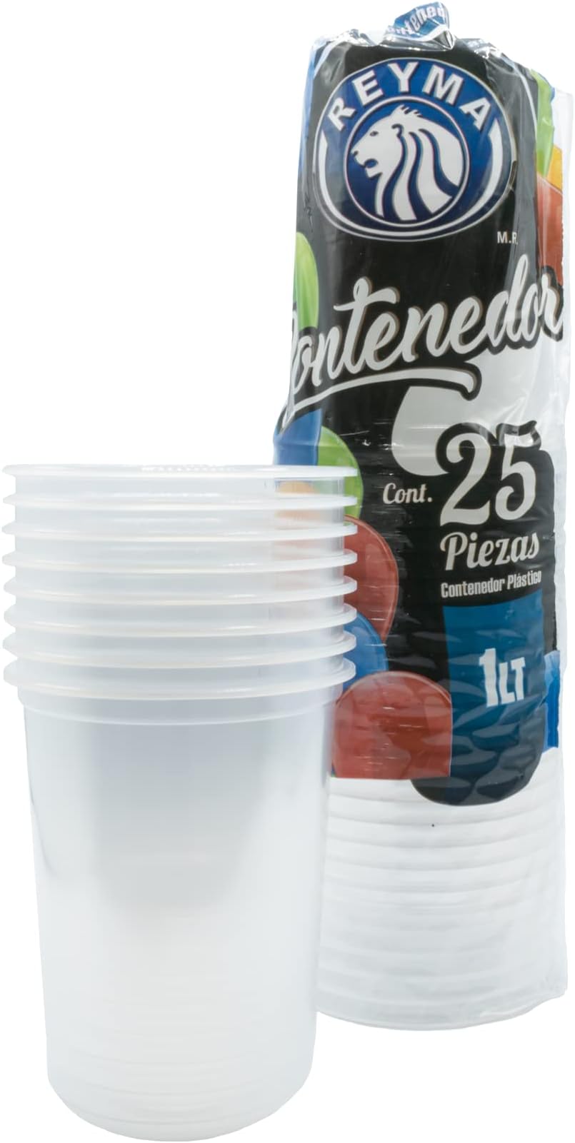 Envase Desechable Transparente Reyma 1 Litro Caja Con 500 piezas ...