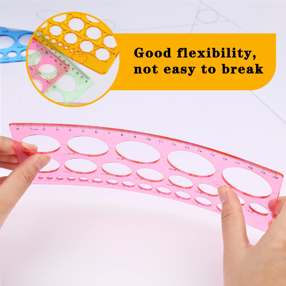 Snapklik.com : 3 Pcs Circle Templates Geometric Drawing Template ...