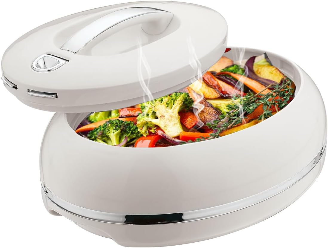 Amazon.com: Elegant Large Oval Insulated Casserole Carrier Dish- One ...