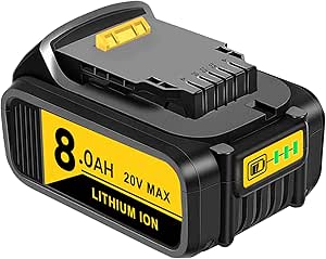Amazon.com: Kulatiom 1Pcs 20V 8.0Ah Lithium Replacement for Dewalt 20V ...