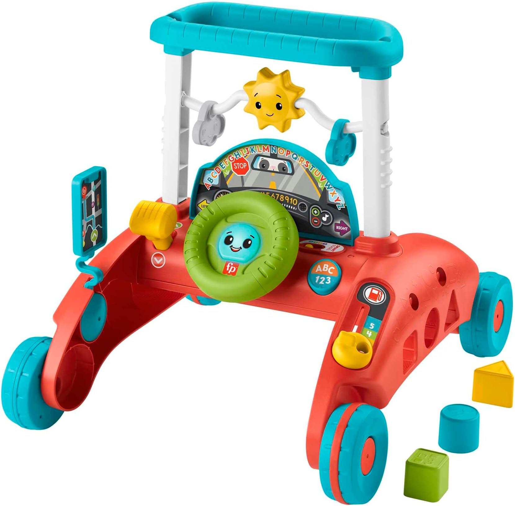 Amazon.com: Fisher-Price 2-Sided Steady Speed Walker, car-Themed Baby ...