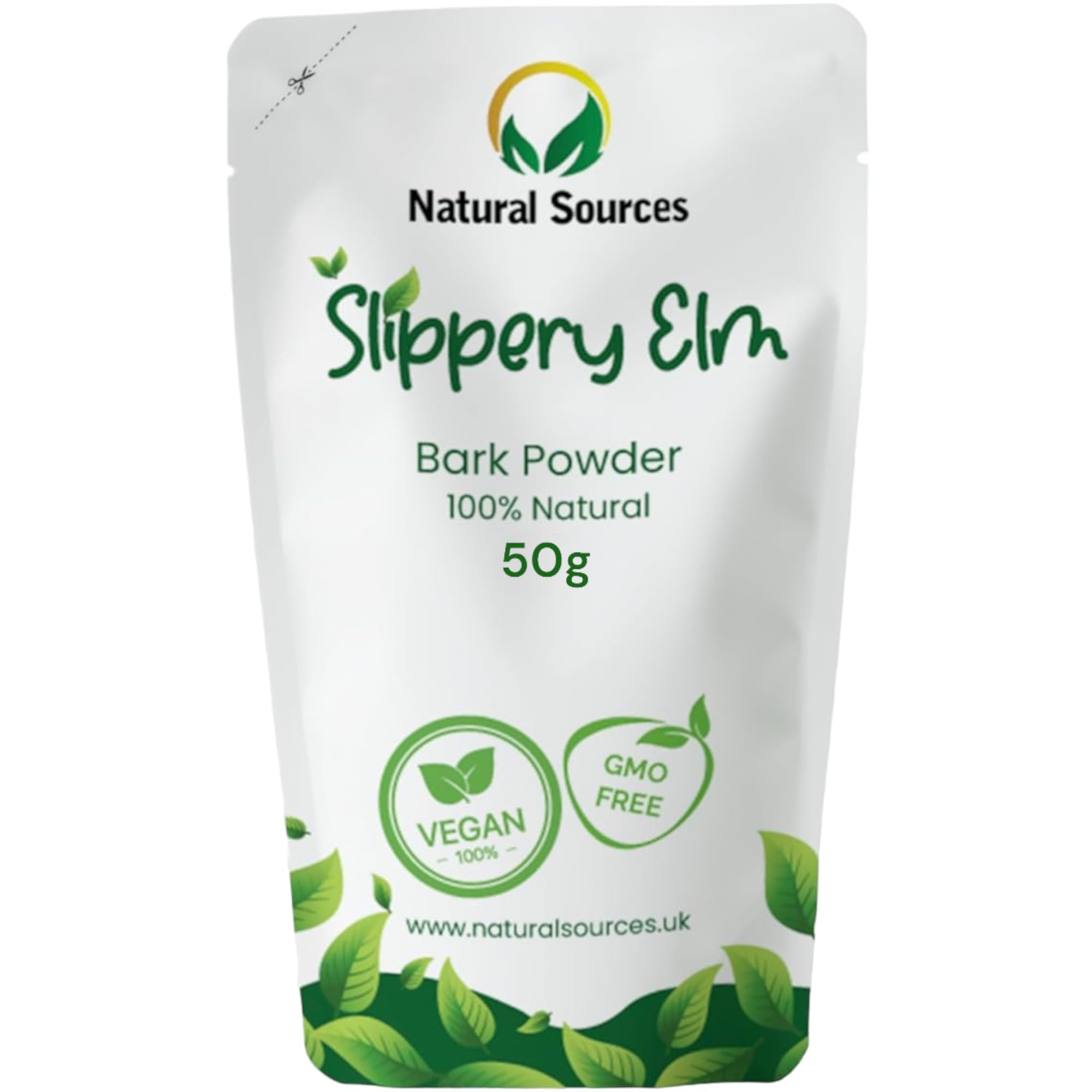 Premium Slippery Elm Bark Powder 100% Natural – 50g Size - Vegan/NO GMO ...