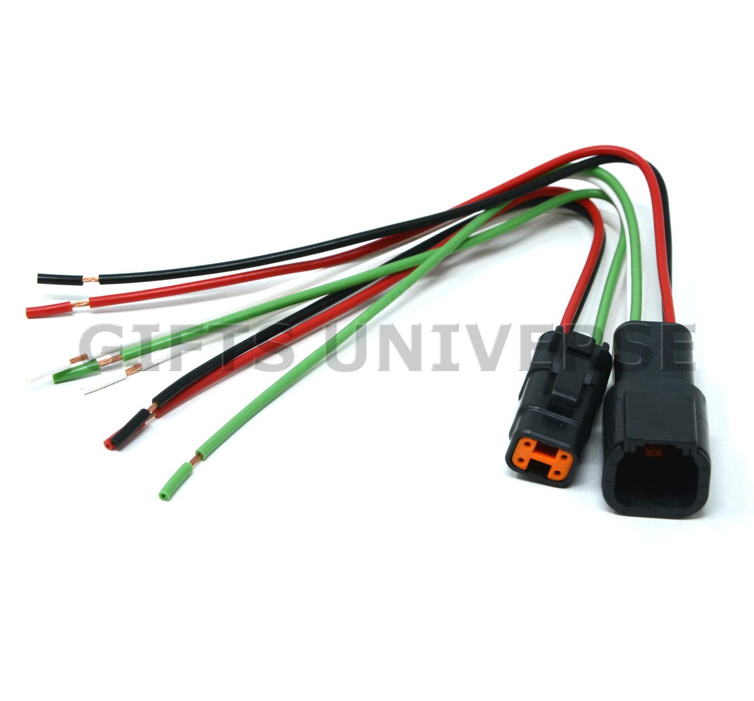Buy Deutsch DTM Black 4-Pin Connector Pigtail Kit, 20AWG GPT Wire, Made ...