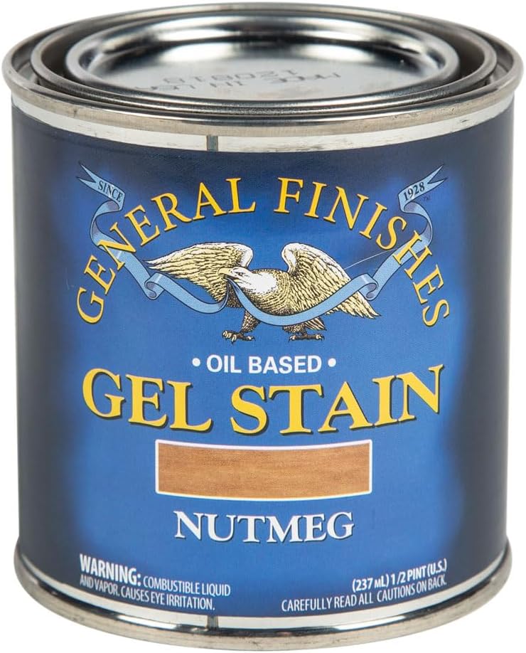 General Finishes Oil Base Gel Stain, 1/2 Pint, Nutmeg - Water Based ...