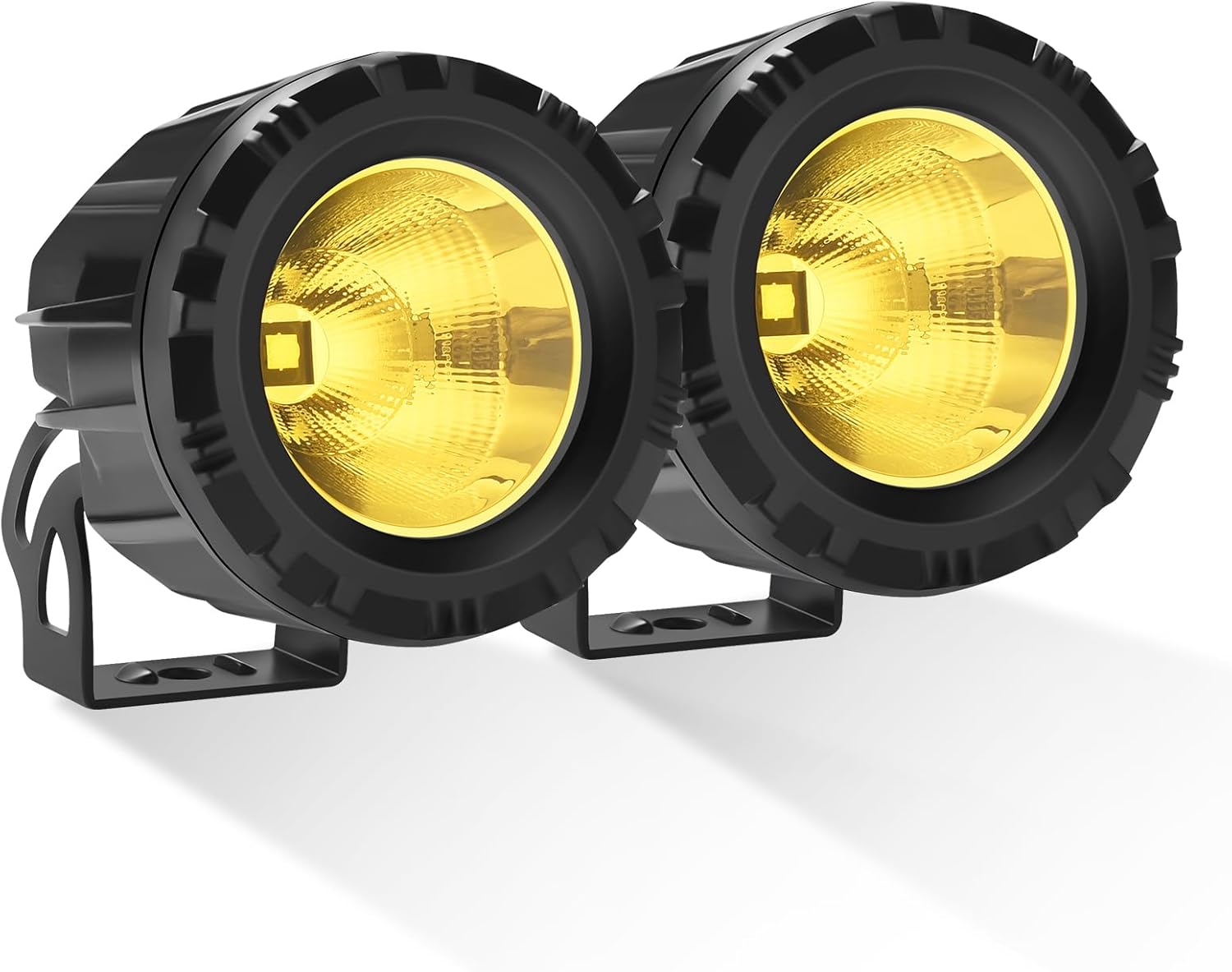 2 luces antiniebla LED redondas de 25 W y 3.5 pulgadas con punto ámbar ...