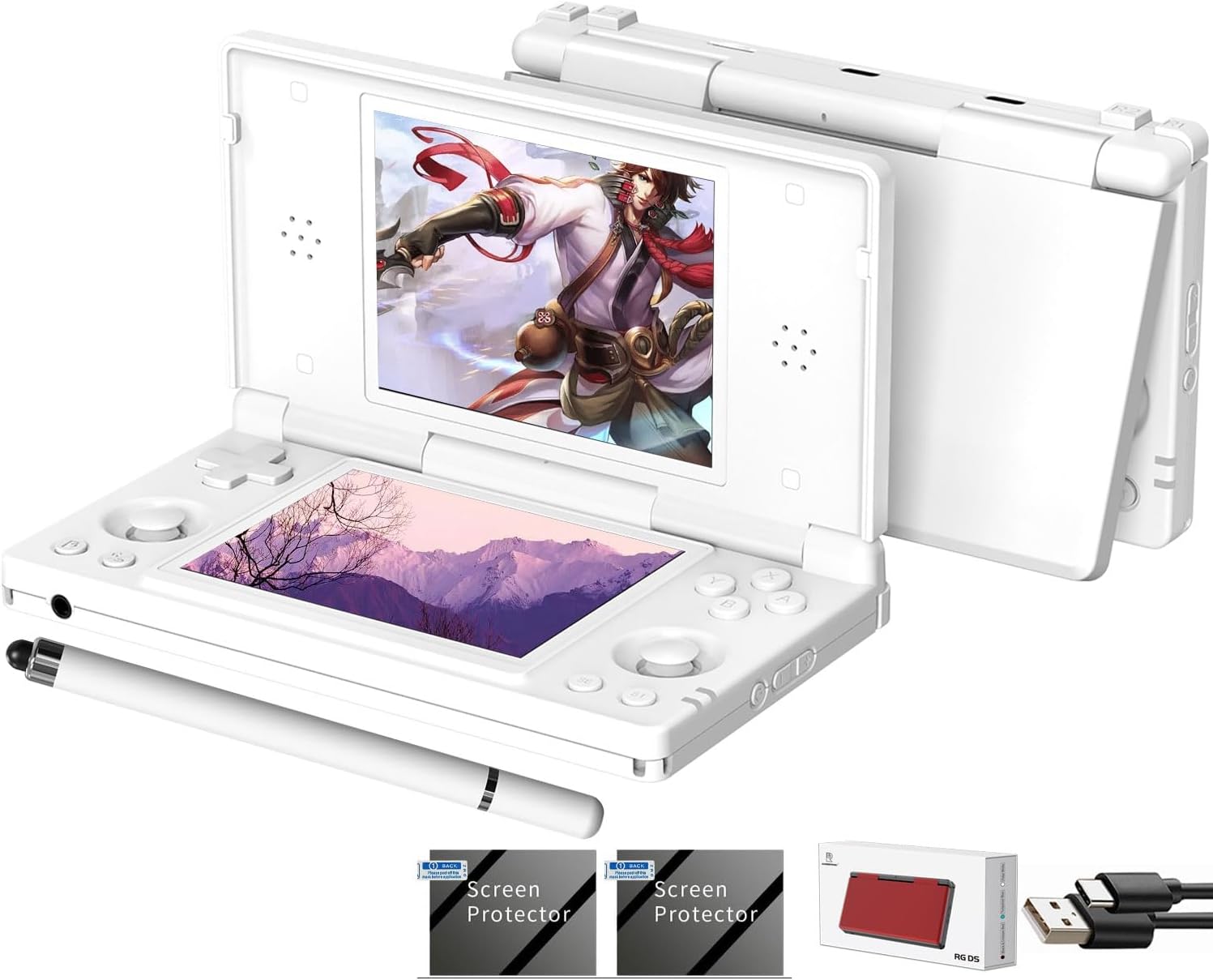 Amazon.com: Aivuidbs RG DS Foldable Handheld Game Console RK3568 ...