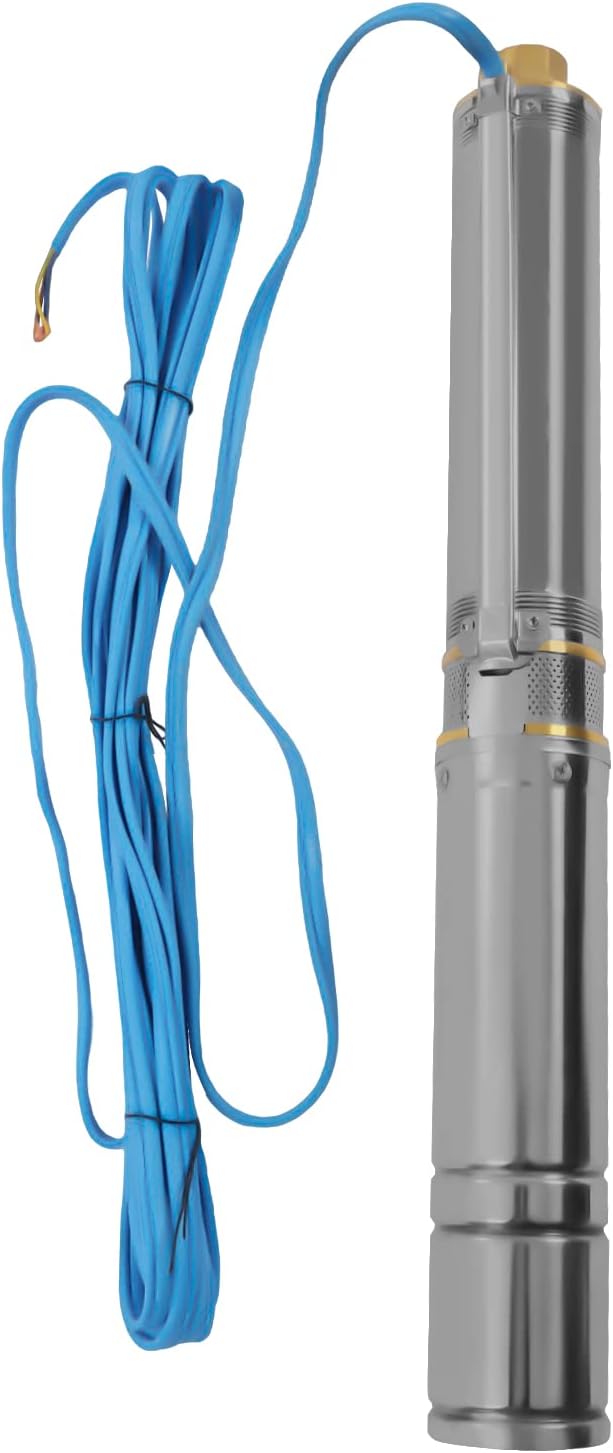 Deep Well Submersible Pump 3" OD Pipe 110V/60HZ 1.1KW 1.5HP Stainless ...