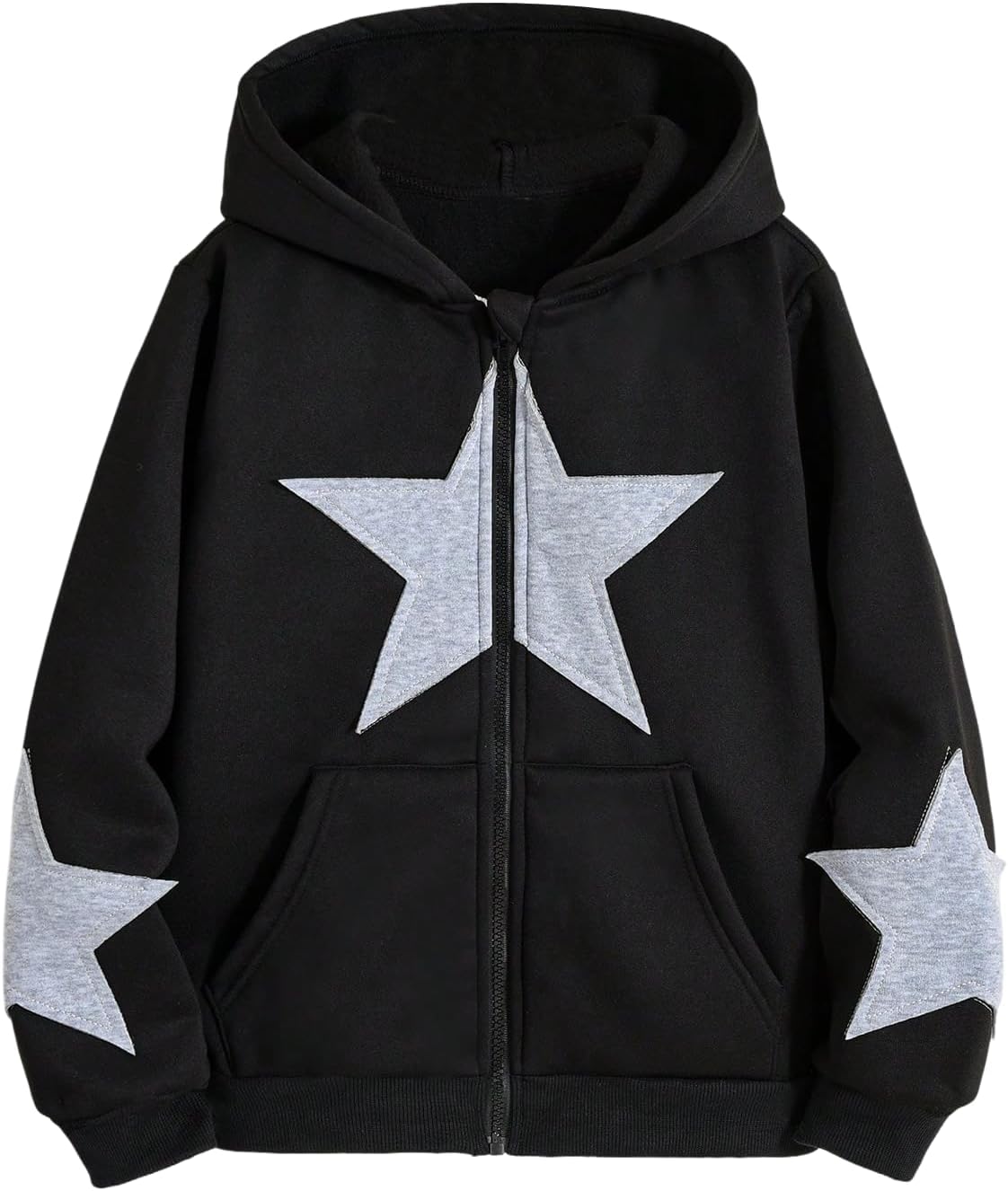 Amazon.com: SOLY HUX Girl's Y2k Zip Up Hoodies Star Graphic Hooded Sweatshirt Casual Jackets ...