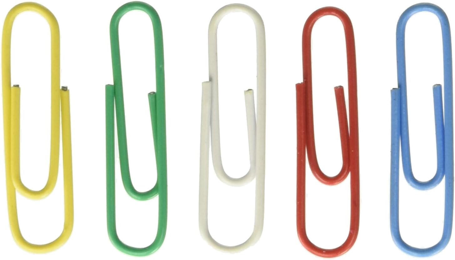 Amazon.com : Universal 95001 1-Size 500 Vinyl Coated Wire Paper Clips ...