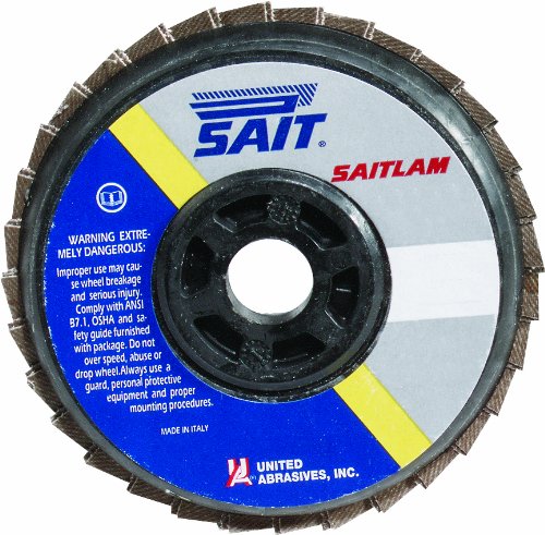 United Abrasives/SAIT 73480 4-1/2 by 7/8 80X SAITlam Flap Disc, 10-Pack ...