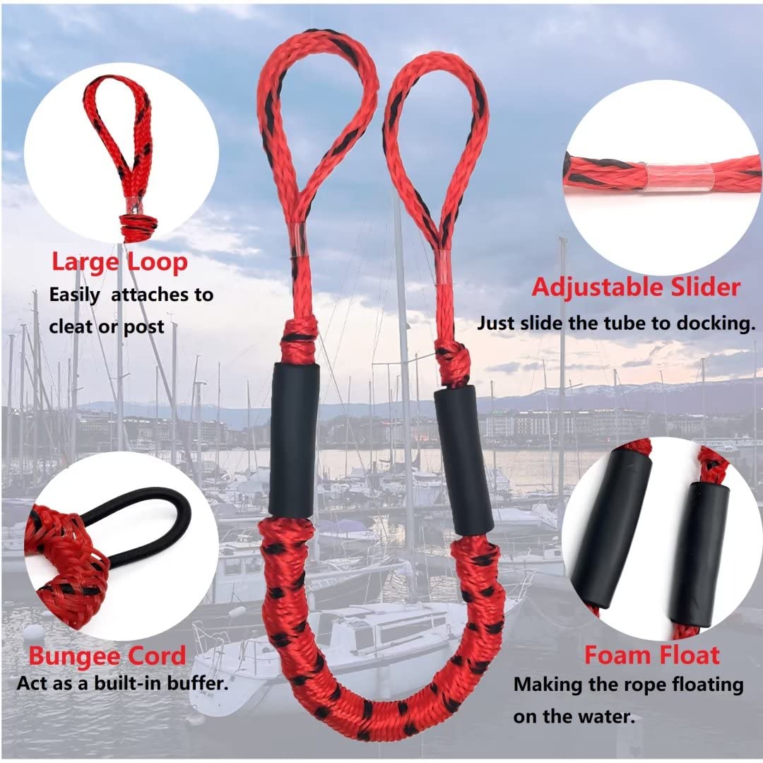 Snapklik.com : Bungee Dock Lines, Bungee Docking Rope Shock Absorb Dock ...