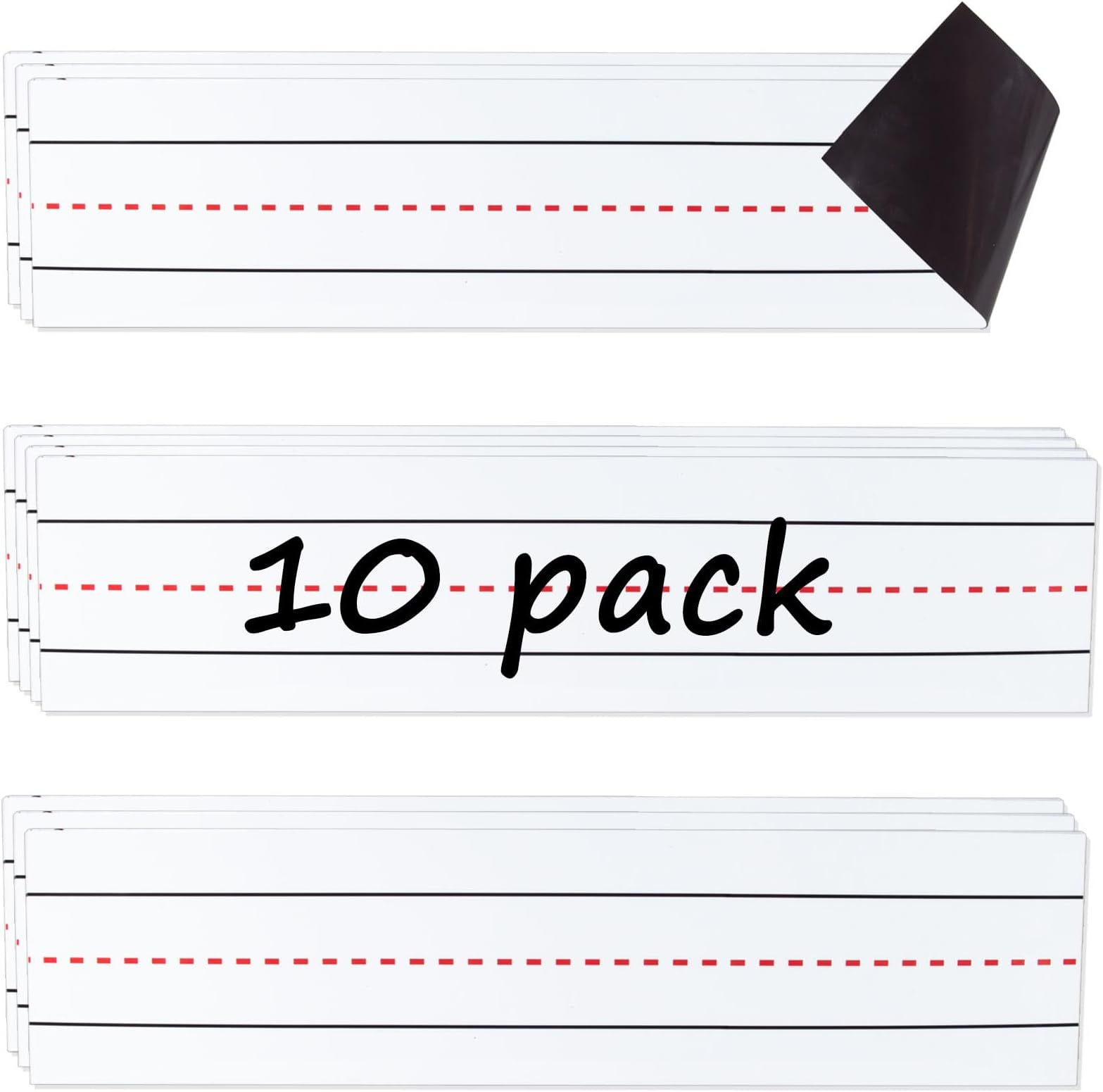 Amazon.com : Jianwen Dry Erasable Magnets Sentence Strips,Lined Erase ...
