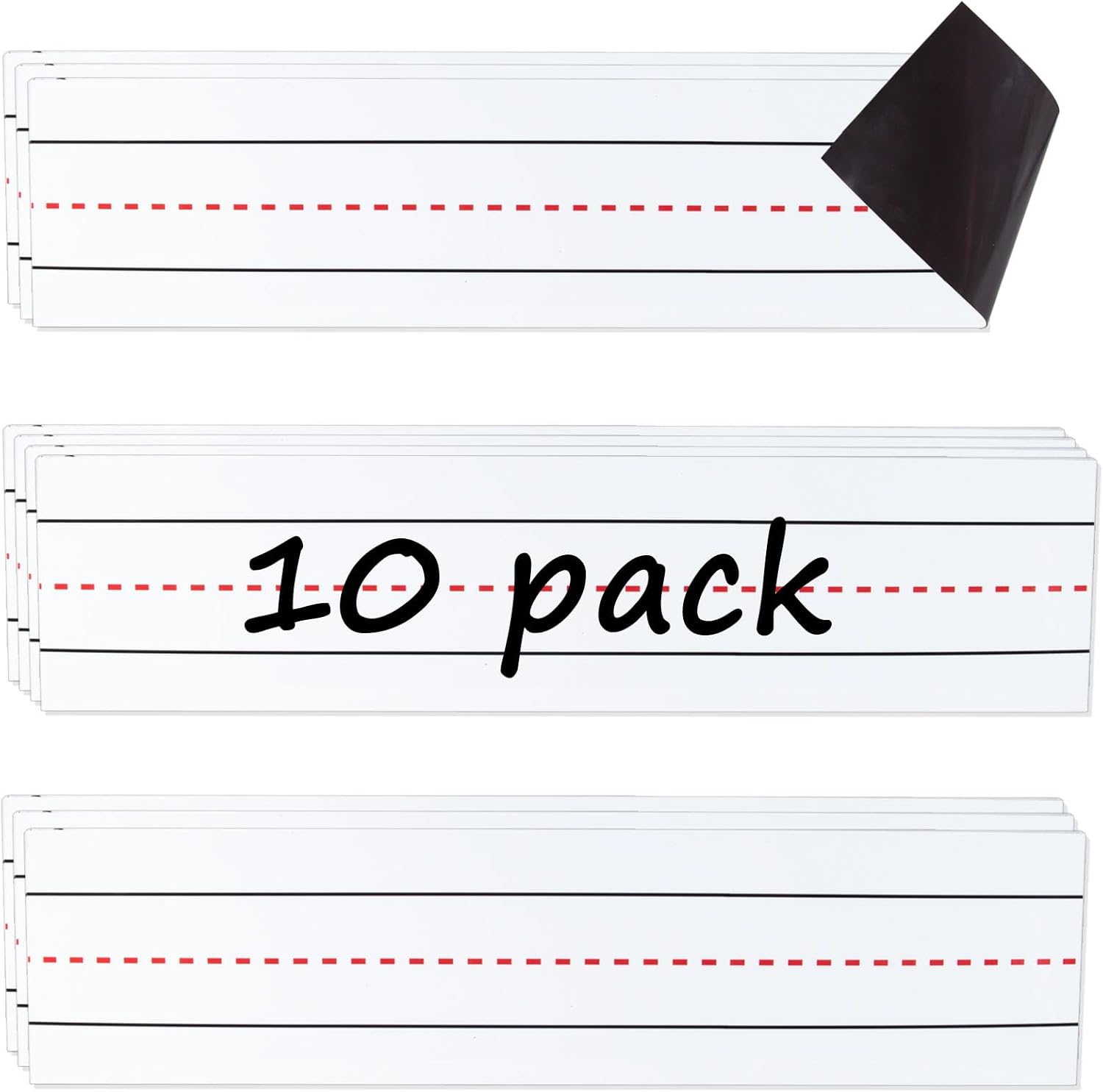 Amazon.com : Jianwen Dry Erasable Magnets Sentence Strips,Lined Erase ...