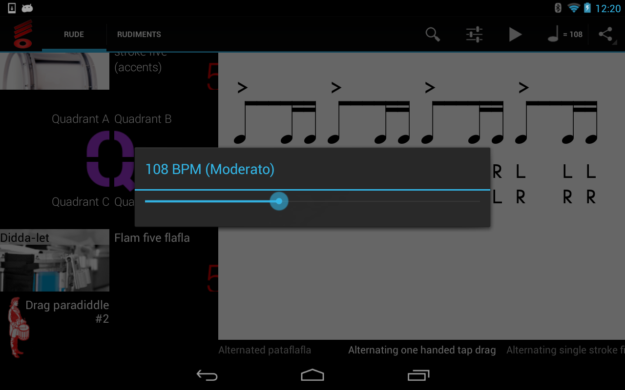 Rude - Rudiment Practice Pad - App on Amazon Appstore