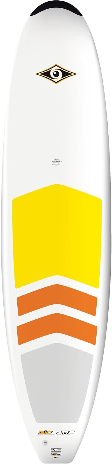 Amazon.com : BIC Sport ACS Natural Surf Padded Surfboard (White/Blue, 7 ...