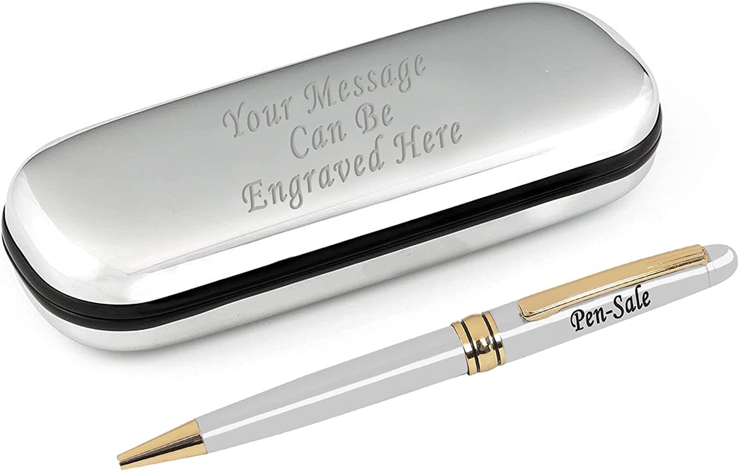 Paul Clover Personalised Engraved Pens with Engraved Chrome Case ...