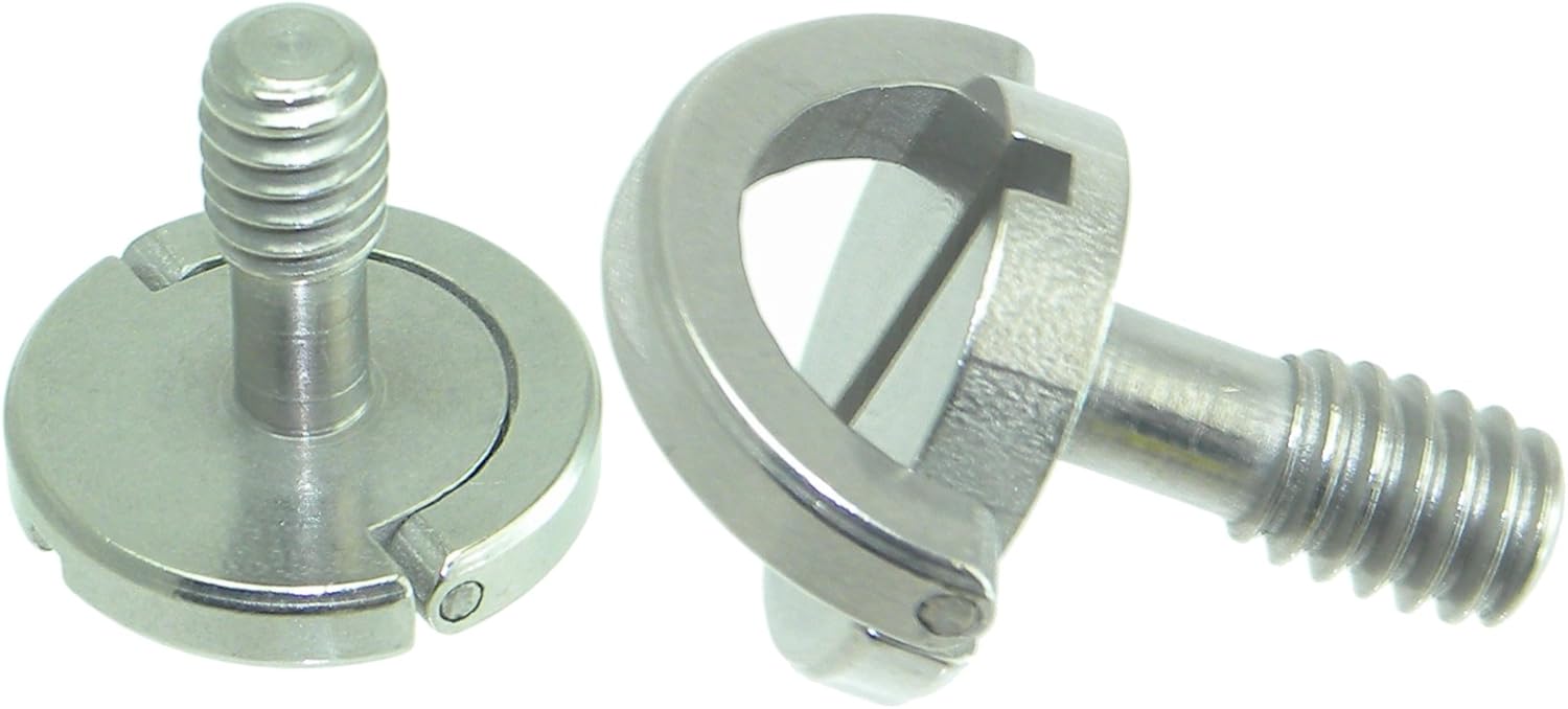 Amazon.com: 2 captive D-Ring Screws 1/4" hinged w slot head long shaft ...