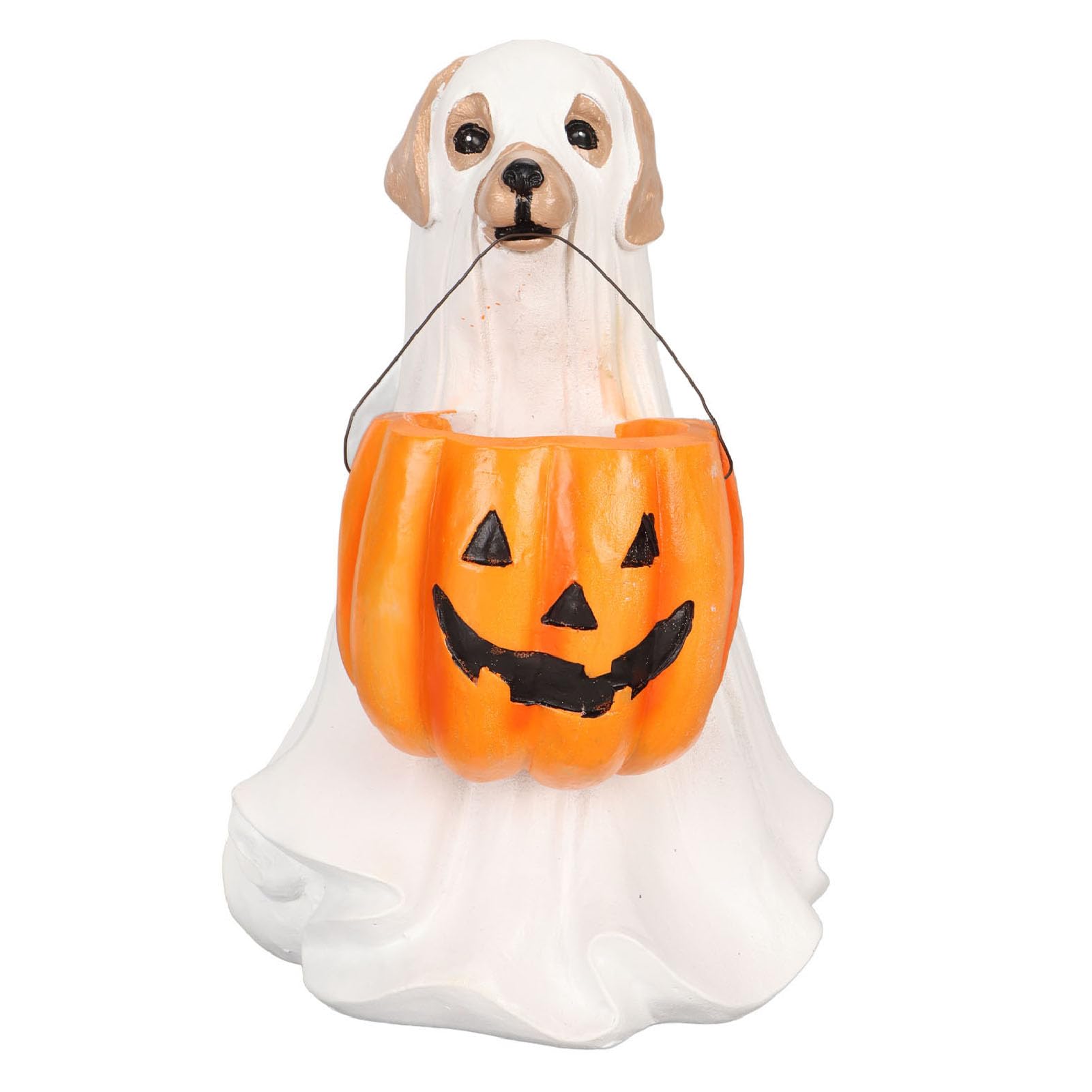 Snapklik.com : Halloween Ghost Walking Dog Statue, Resin Pumpkin ...