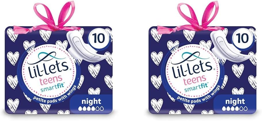 Lil-lets Teens Night Pads, 2 Pack of 10 Petite Pads with Wings : Amazon ...