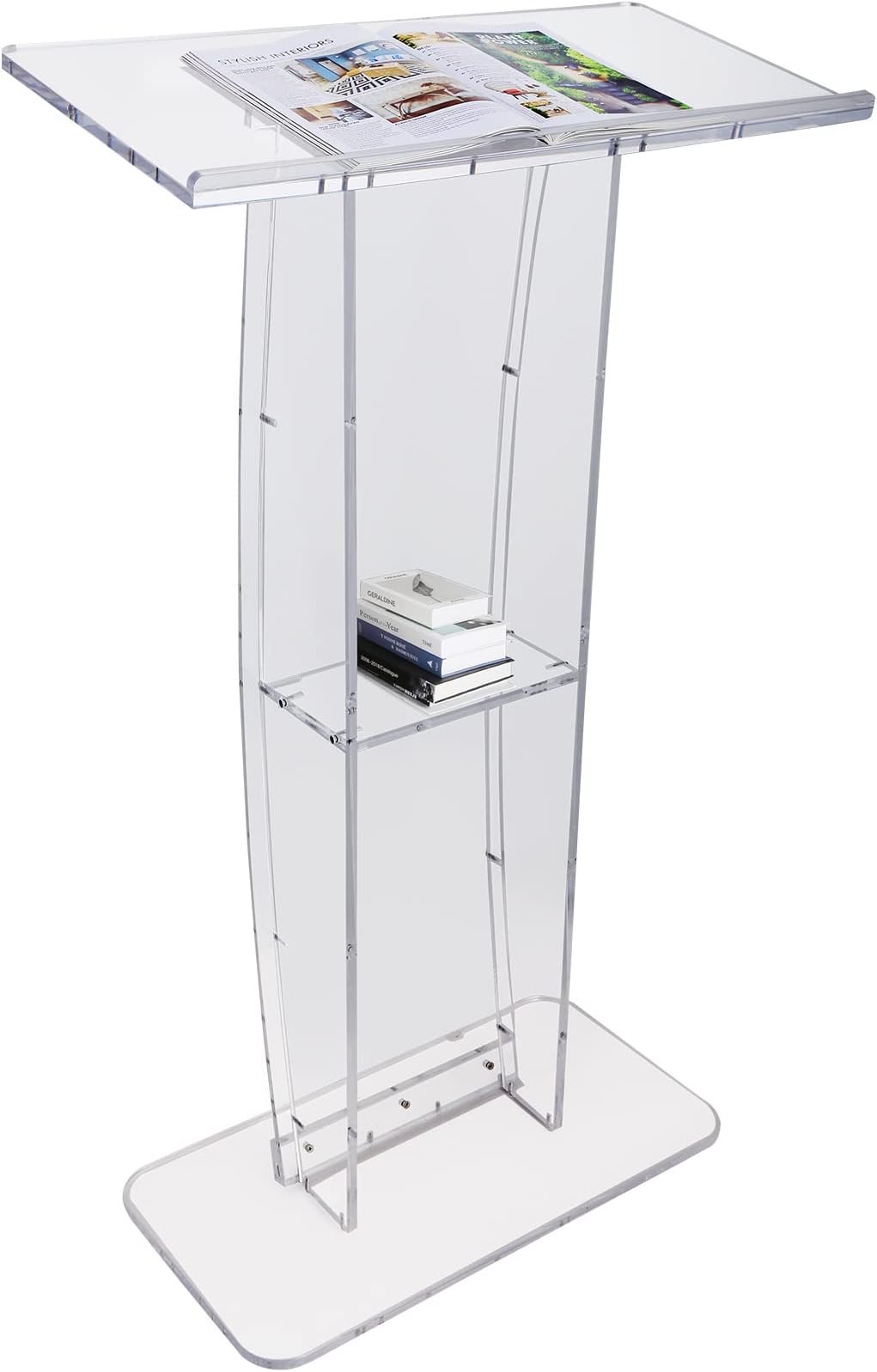 Amazon.com : VEVOR Acrylic Podium, 47" Tall, Clear Acrylic Podium Stand ...