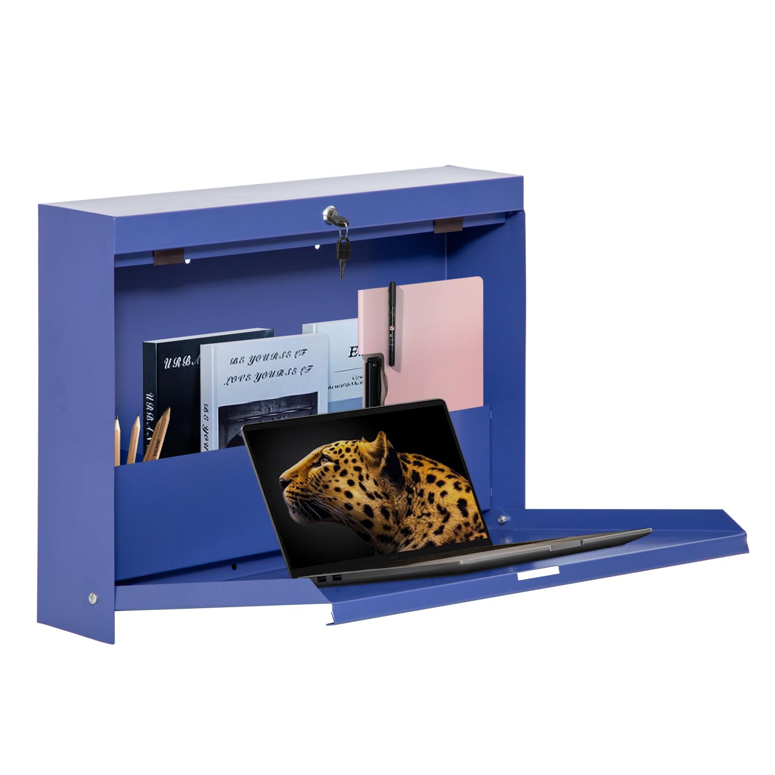 Amazon.com: Reykilor Wall Mounted Desk, Space-Saving Floating Desk with ...