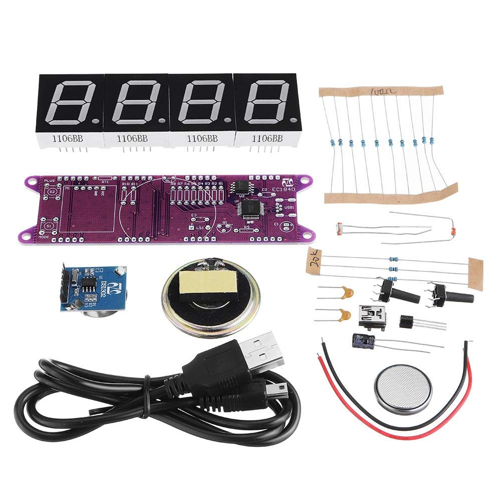 Buy DIY Light Control Broadcasting Time Music Electronic Clock Kit ...