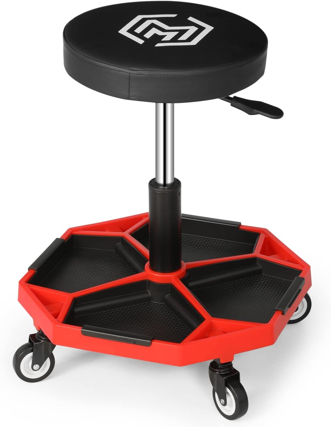 Amazon.com: Magshion Garage Rolling Stool with 4 Caster Wheels 300 lbs ...