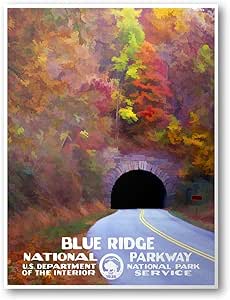 Amazon.com: Blue Ridge Parkway Poster, National Park Poster, National ...