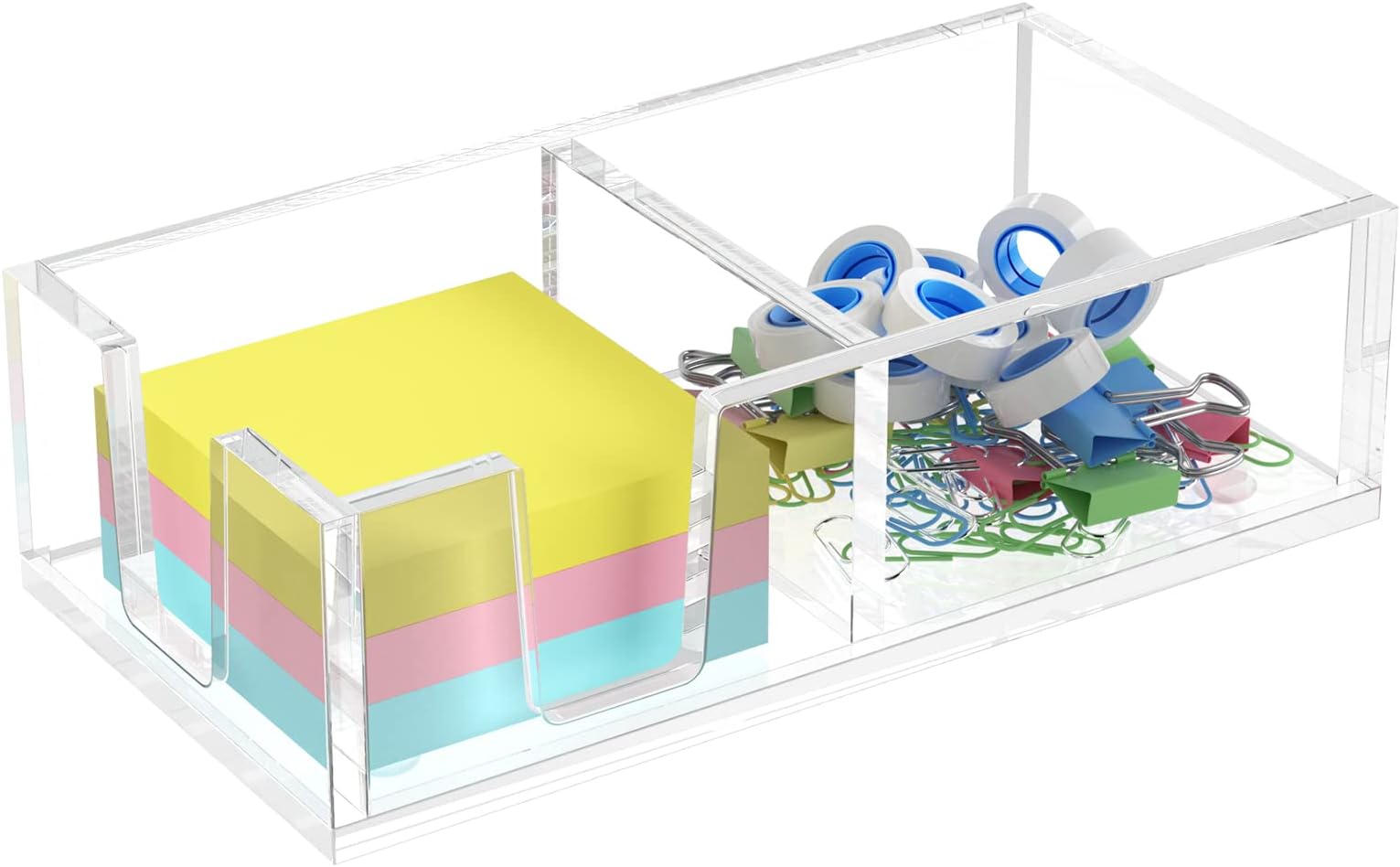 Amazon.com : BOSSCASA Acrylic Sticky Note Holder, Self-Stick Note Pad ...