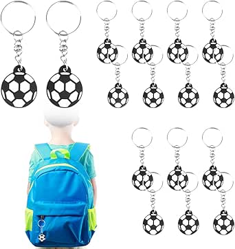 SIYINGSAERY 16PCS Football Keyrings Mini Soccer Keychains Soccer Ball ...
