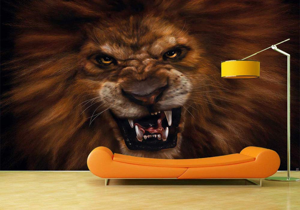 African Lion Roaring Wallpaper