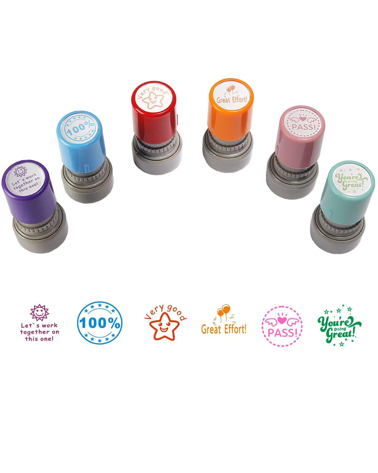 Snapklik.com : YQBOOM Round Teacher Stamps For Grading Classroom