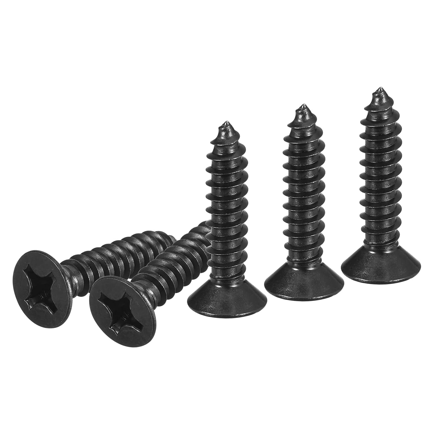 DTGN 50Pcs #12x1" Flat Head Wood Screws, 304 Stainless Steel Phillips ...