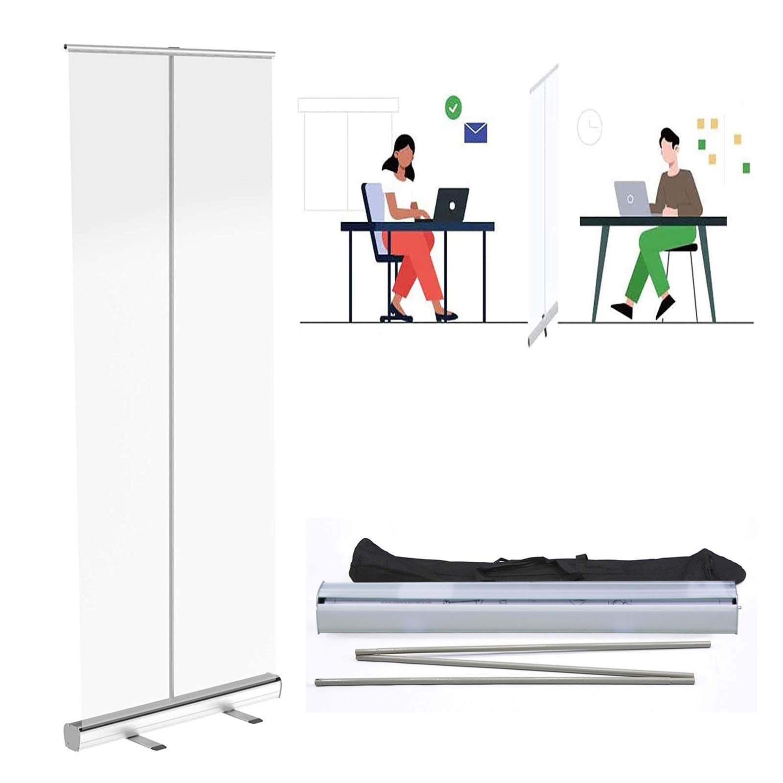 Buy Roll Up Banner Partition Screen, Roll Up Banner Transparent Hygiene ...