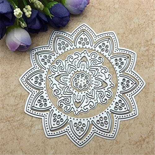 Amazon.com: 3pcs Flower Doily Metal Die Cuts,Round Rose Flower Cutting ...