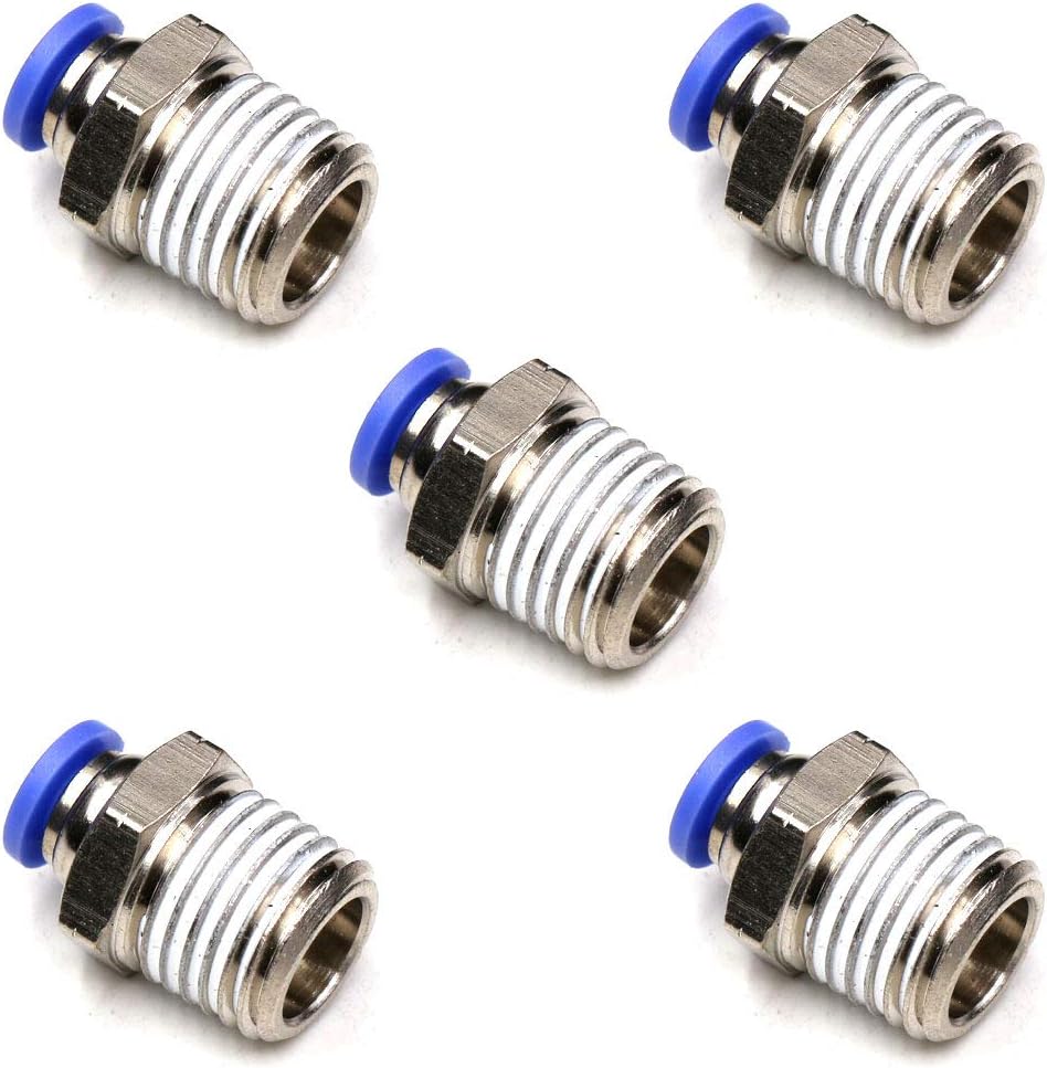 Amazon.com: 4mm OD Push to Connect Fitting Push in Connector 1/4 NPT ...